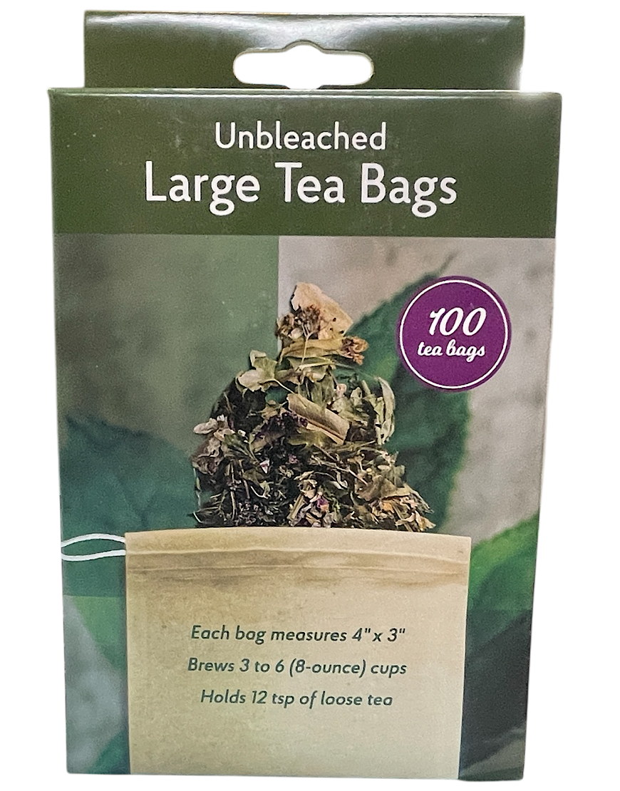 Tea bags - 100 count, unbleached (4"x3") – TheValleyHive